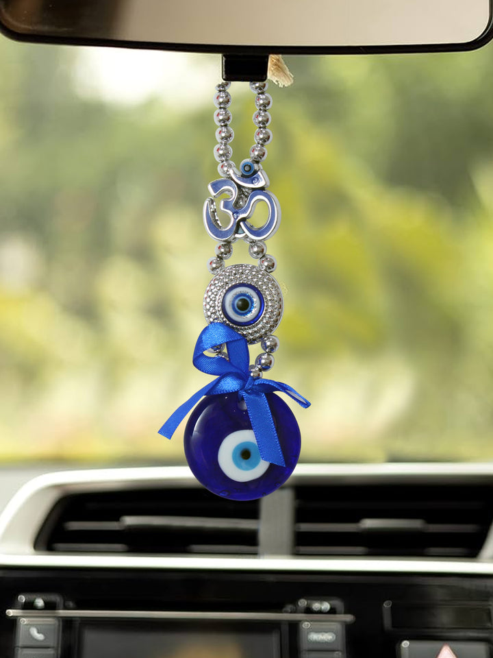 Buy | Blue 2 Pieces Om & Elephant Evil Eye Door Wall Hangings | Tied ...