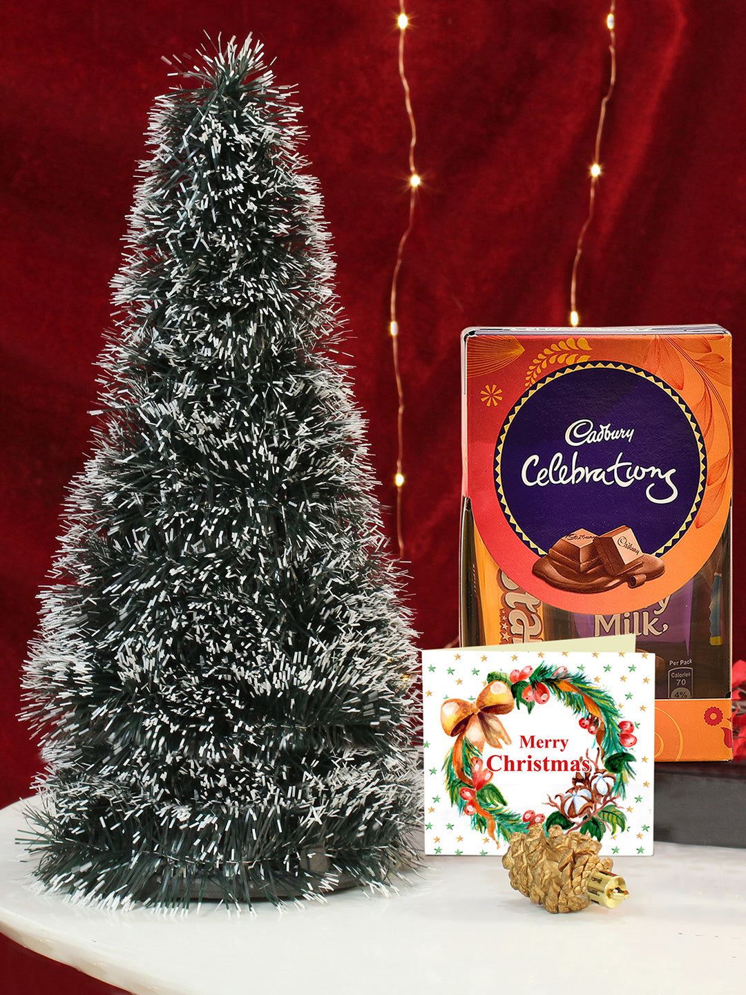 Buy | Christmas Chocolate Gift Hamper with Xmas Mini Table Tree and ...