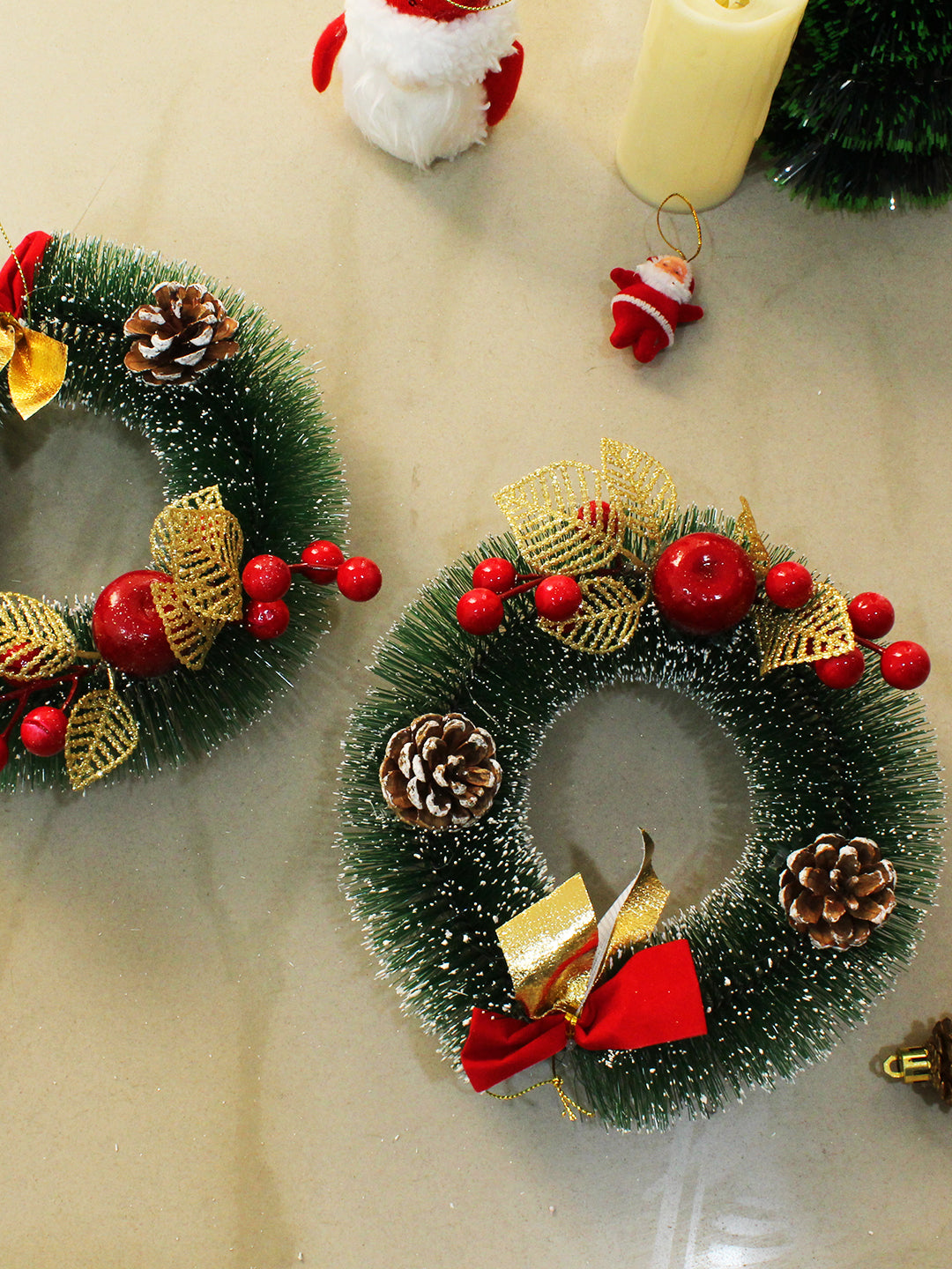 Buy | Set of 2 Designer Christmas Wreath, Christmas Decorations Items ...