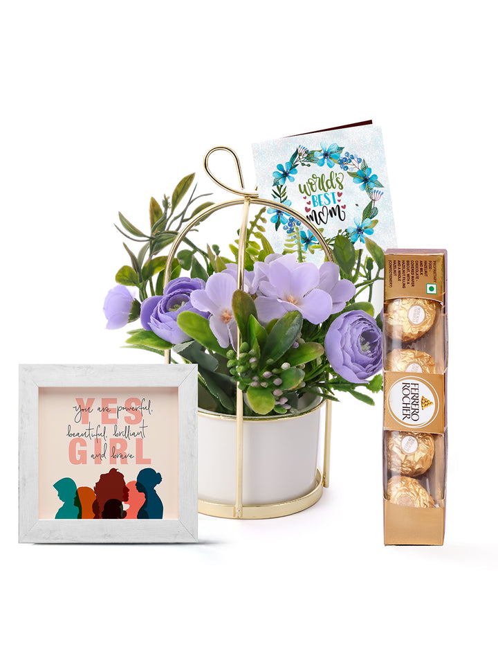 Buy | Flower Pot Motivational Photo Frame Chocolate Gift Hamper With ...