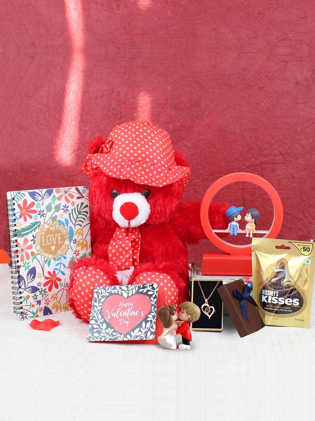 Buy | 7 Pcs Assorted Valentine Week Gift Hamper | Tied Ribbons