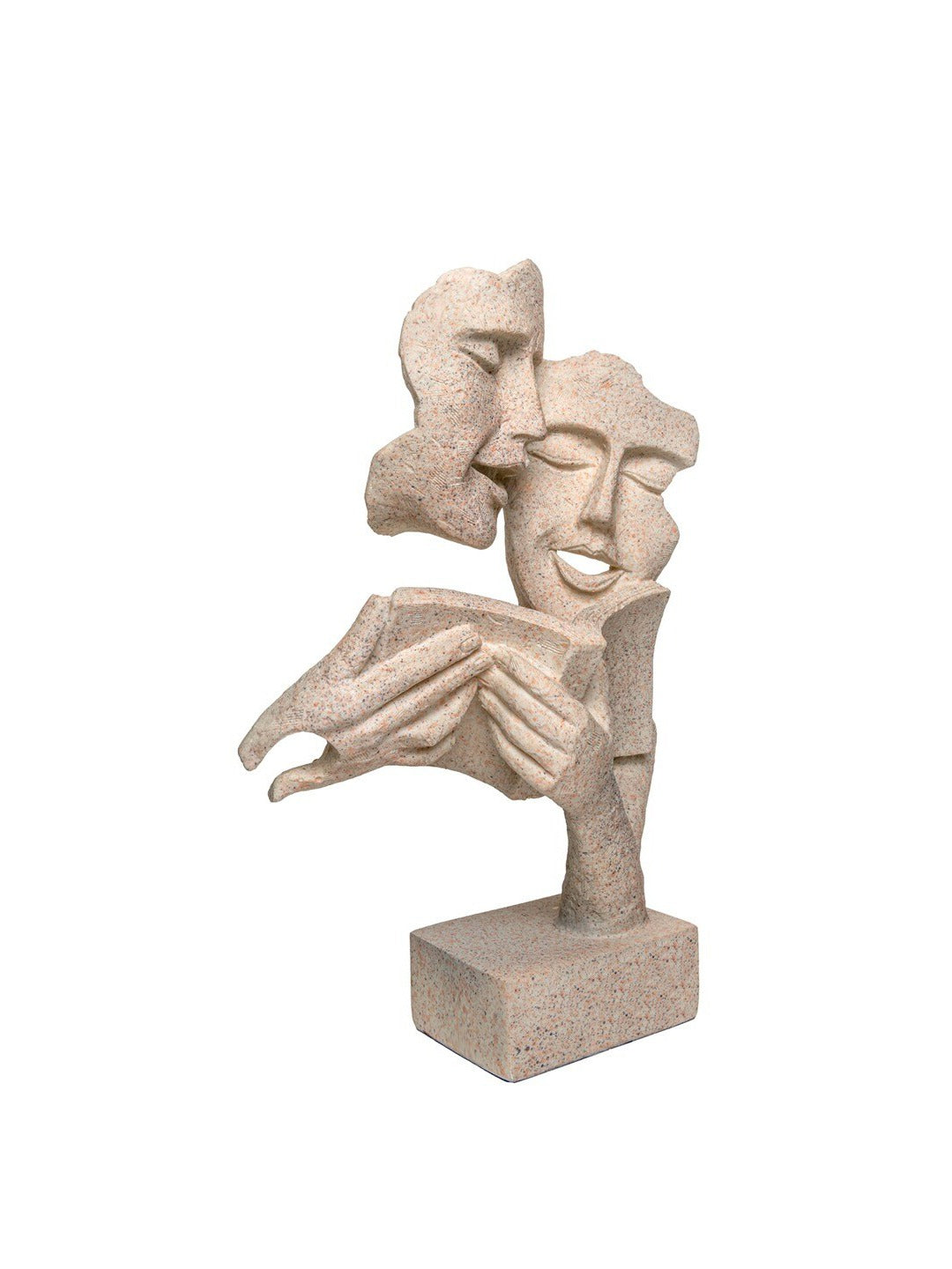 Buy | Beige Human Couple Face Statue | Tied Ribbons