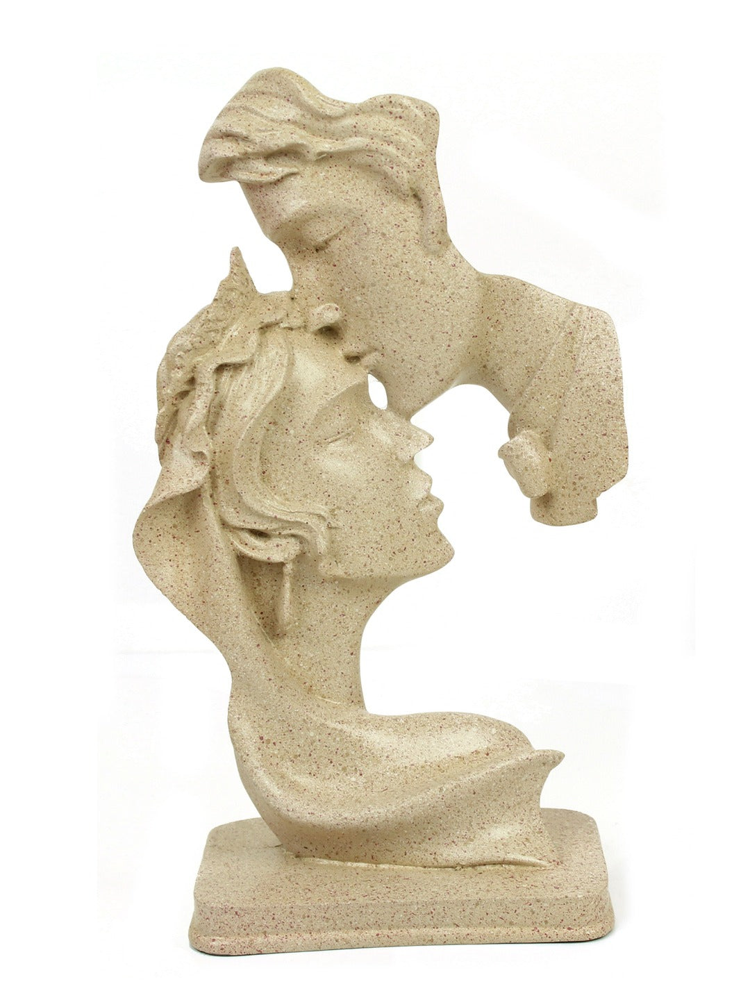 Buy | Beige Romantic Couple Face Figurine Showpiece | Tied Ribbons