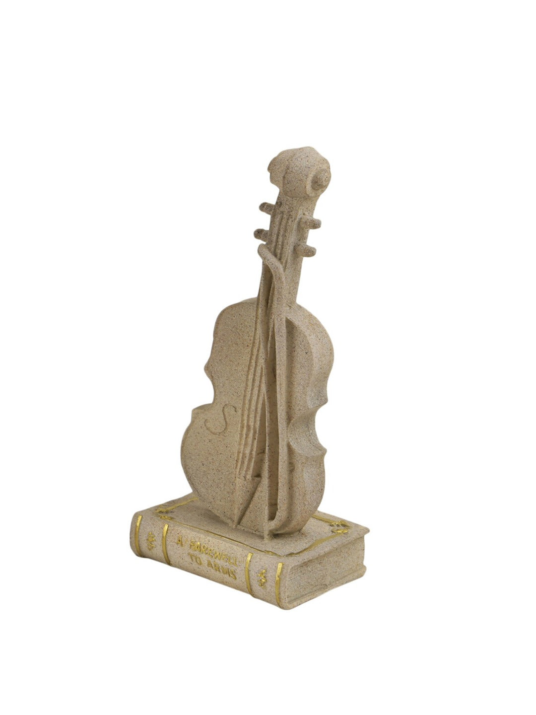 Buy | Beige & Gold-Toned Violin Musical Instrument | Tied Ribbons