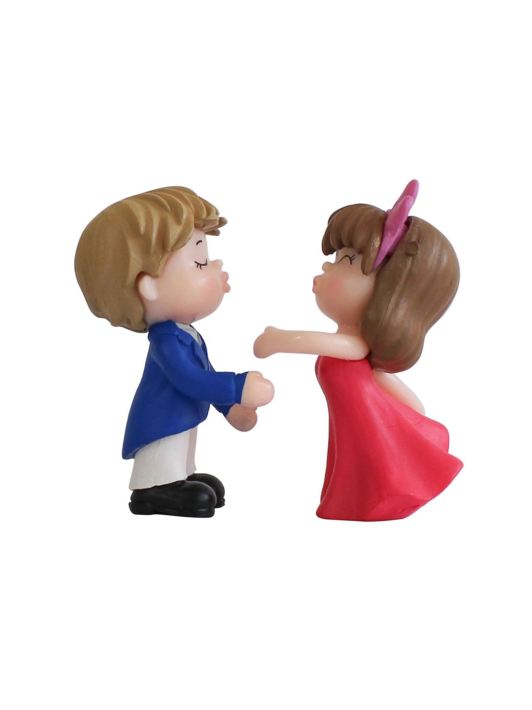 Buy | Brown and Blue Romantic Love Miniature Kissing Couple Valentine ...