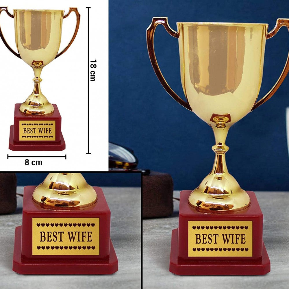 Buy | Karwachauth Cute Golden Trophy with Hand Made Chocolate | Tied ...