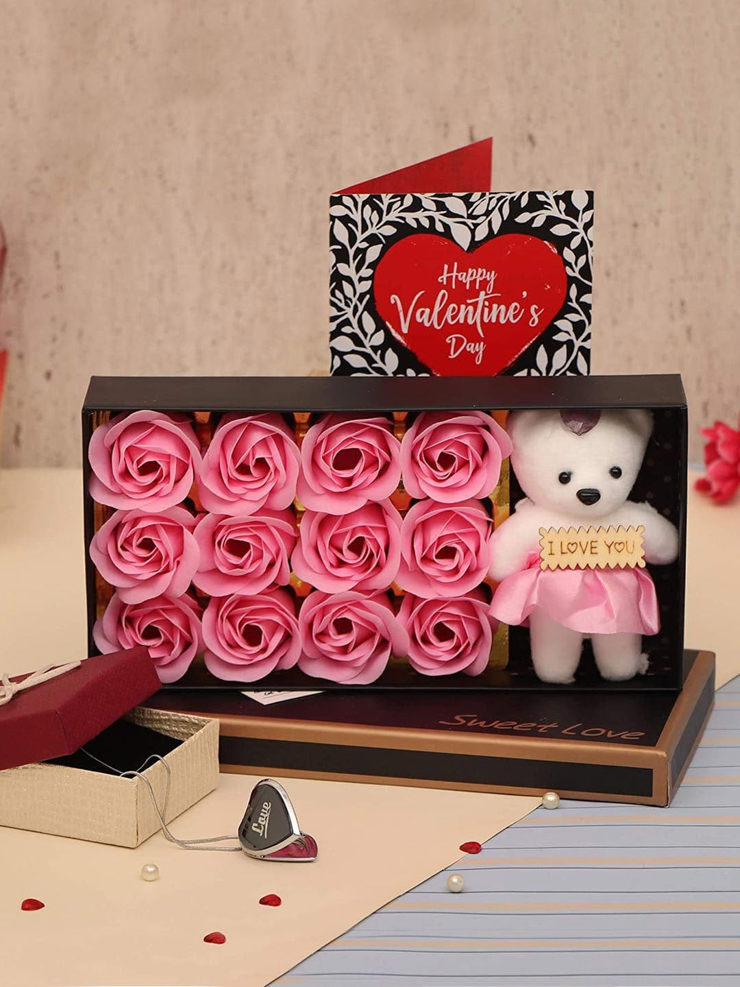 Buy | Red & Black Valentine Day Gift | Tied Ribbons