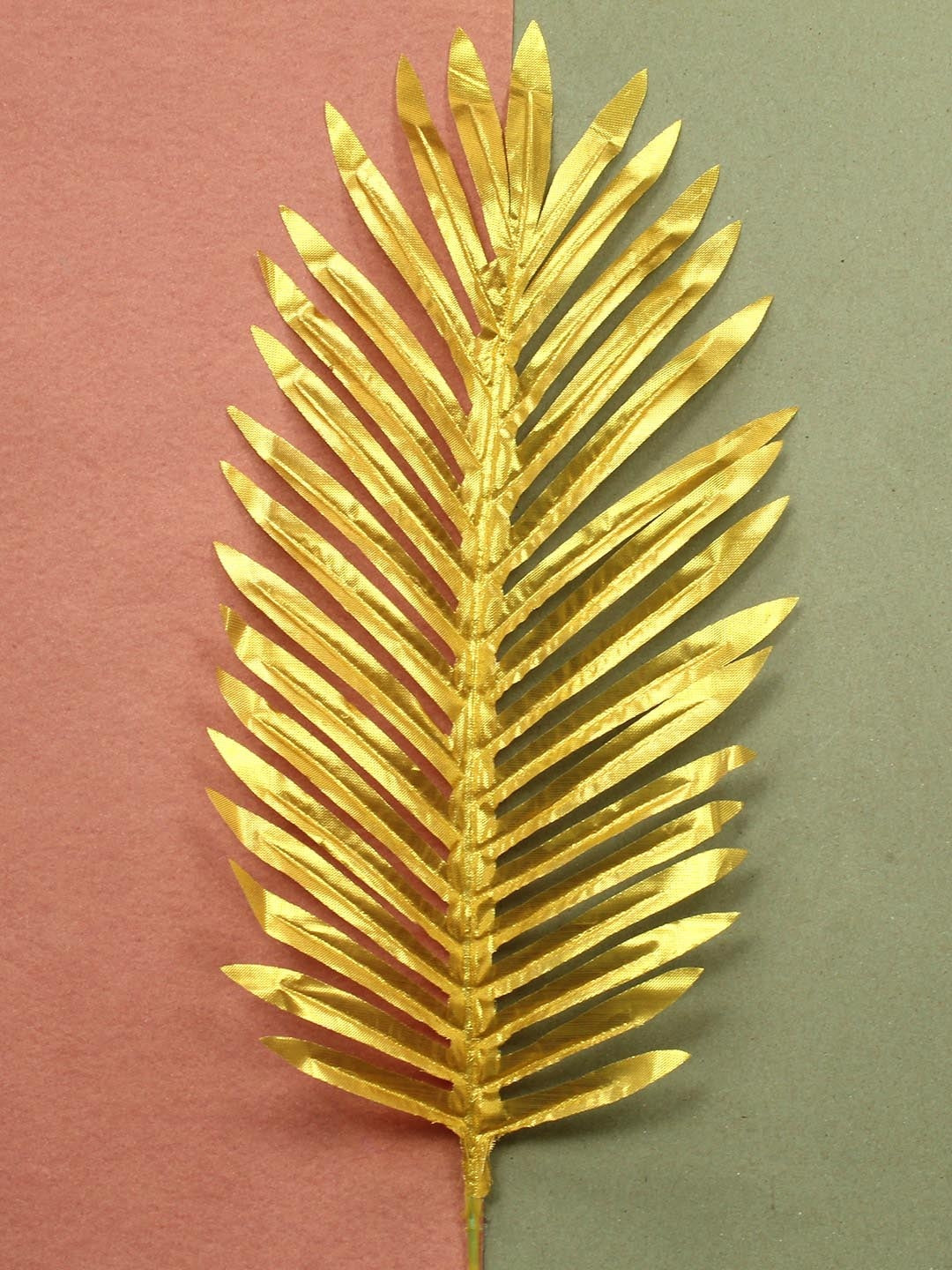 Buy | Gold-Toned 10 Pieces Decorative Areca Palm Plant Leaves | Tied ...
