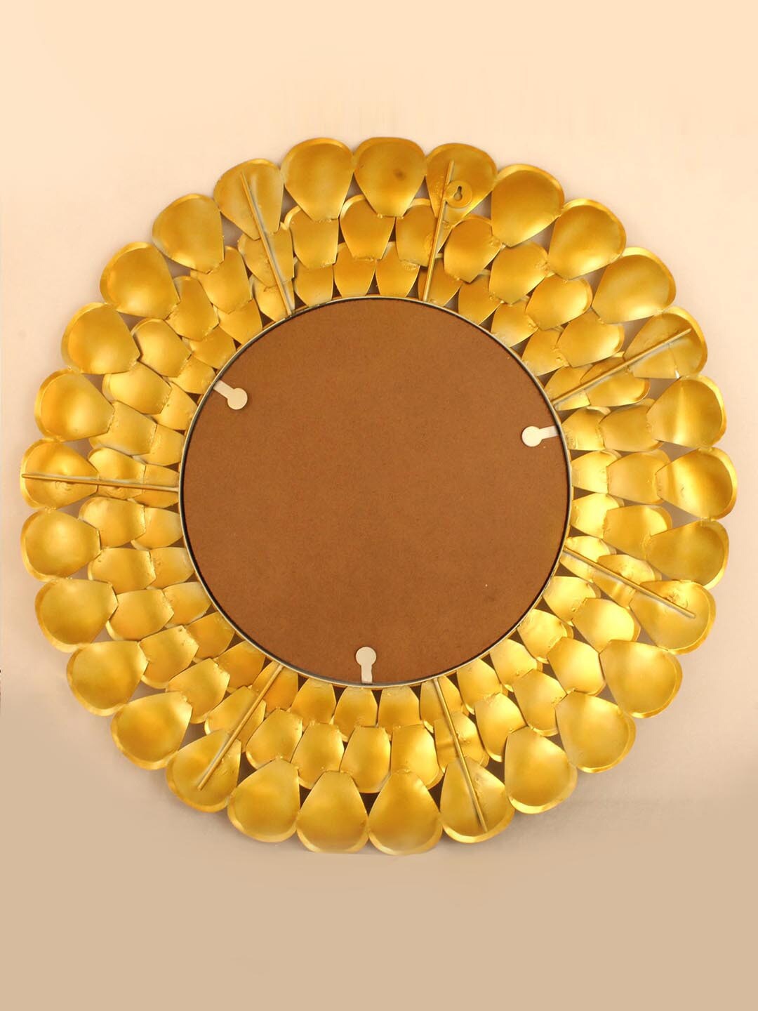 Buy | Gold-Toned & Transparent Textured Mirror | Tied Ribbons