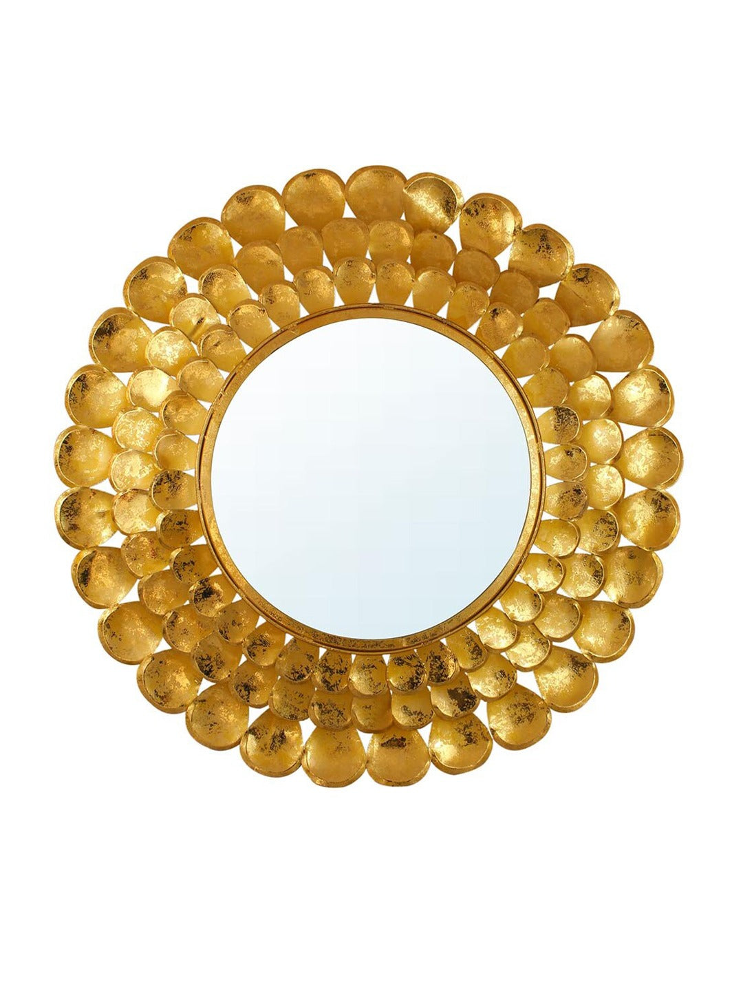 Buy | Gold-Toned & Transparent Textured Mirror | Tied Ribbons