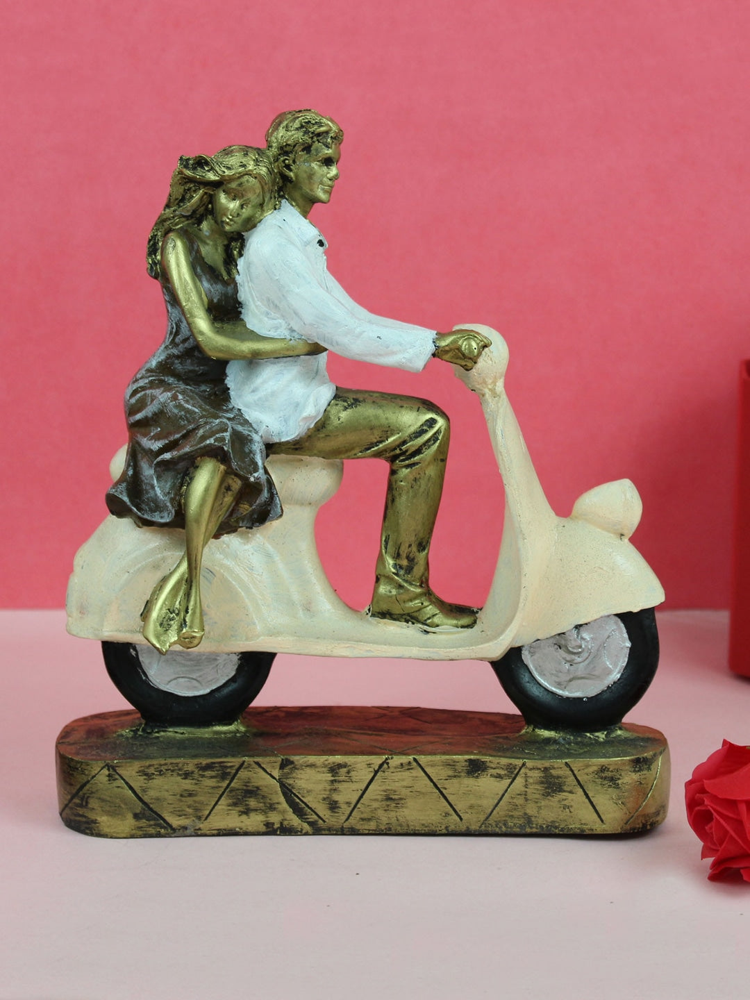 Buy | Gold Toned and White Romantic Valentine Couple Gift Set | Tied ...