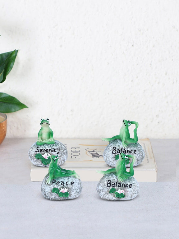 Buy | Set of 4 Frog Showpiece | Tied Ribbons