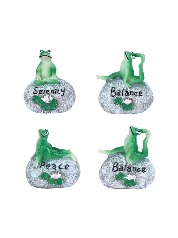 Buy | Set of 4 Frog Showpiece | Tied Ribbons