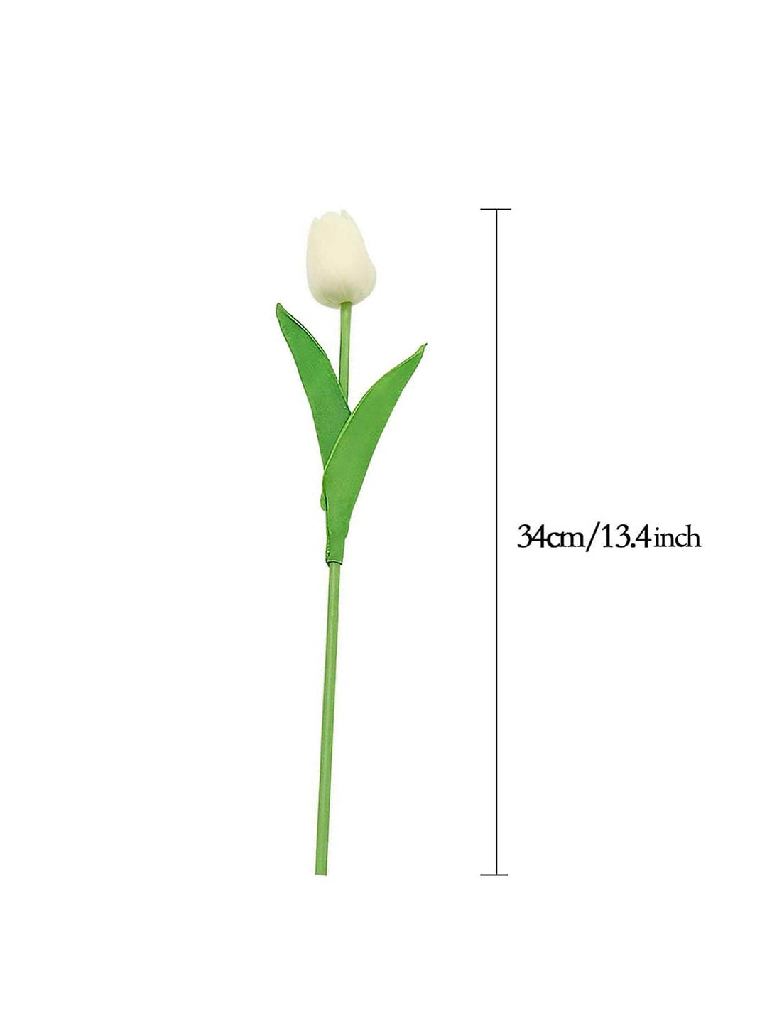 Buy | Set of 5 Off White and Green Artificial Tulip Flower Sticks With ...
