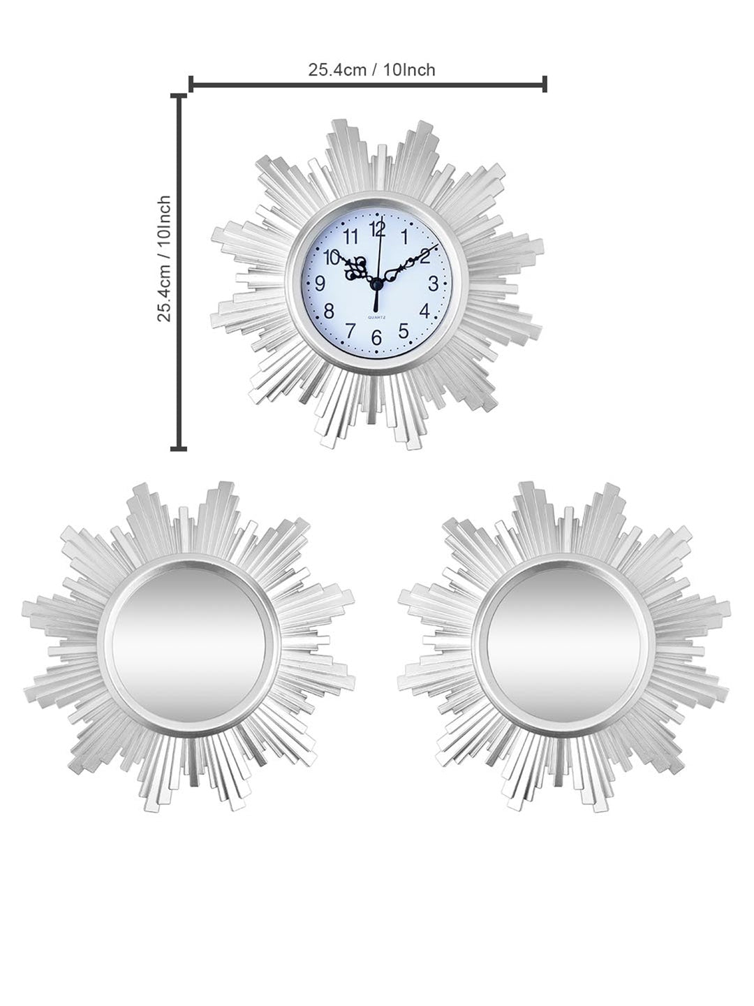 Buy | Silver-Toned Wall Clock | Tied Ribbons