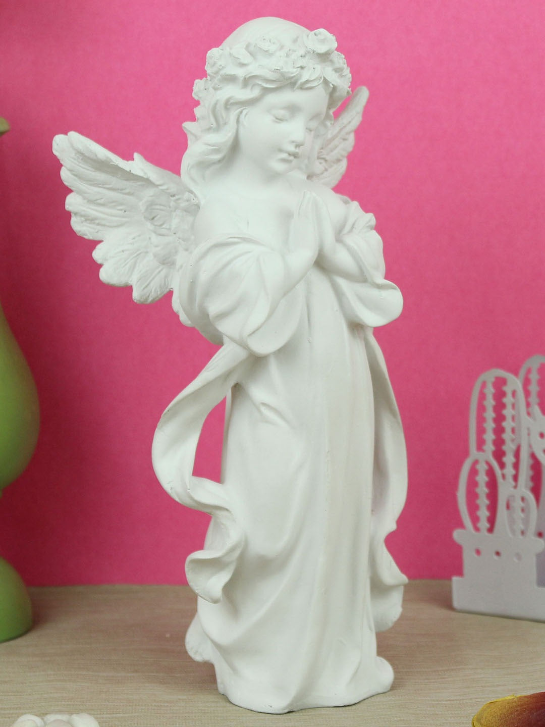 Buy | White Angel with Wings Figurine | Tied Ribbons