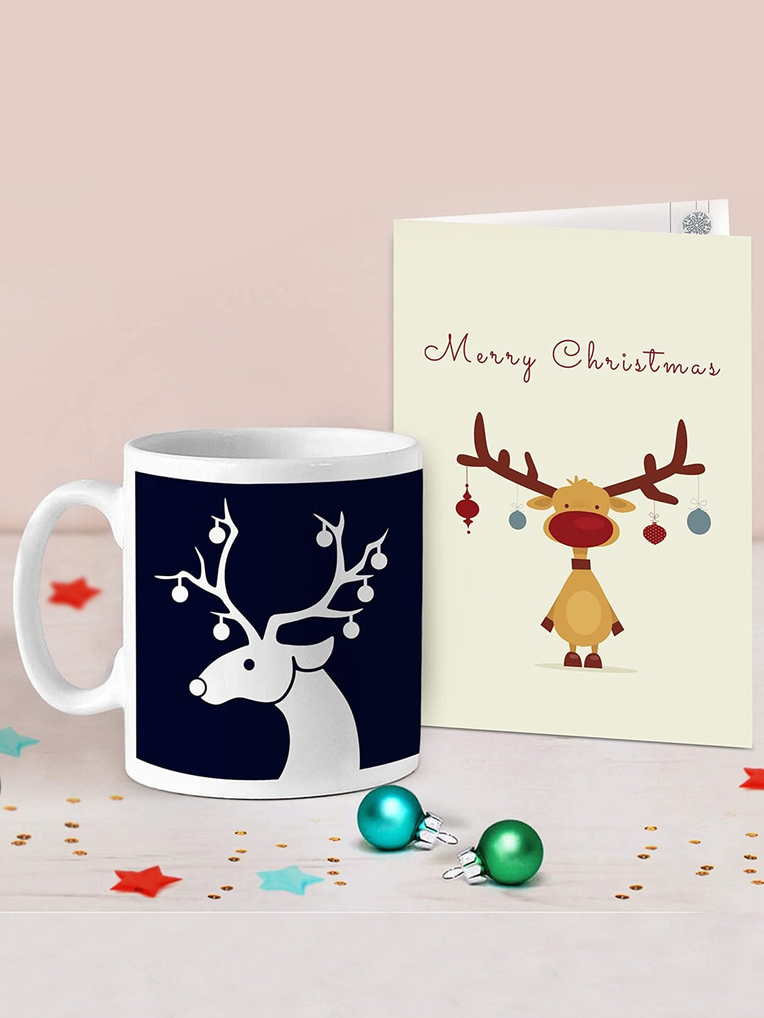 Buy | Printed Christmas Coffee Mug with Greeting Card Gift Pack Gift ...