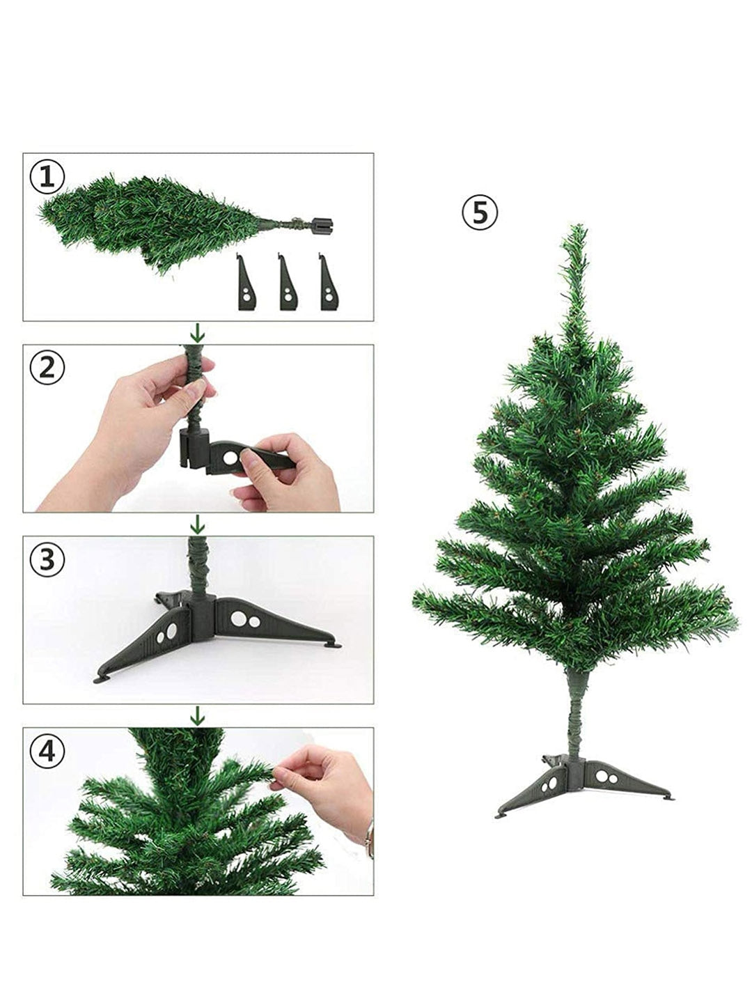 Buy | Green Christmas Artificial Tree 4ft with 104 Ornaments Decor ...