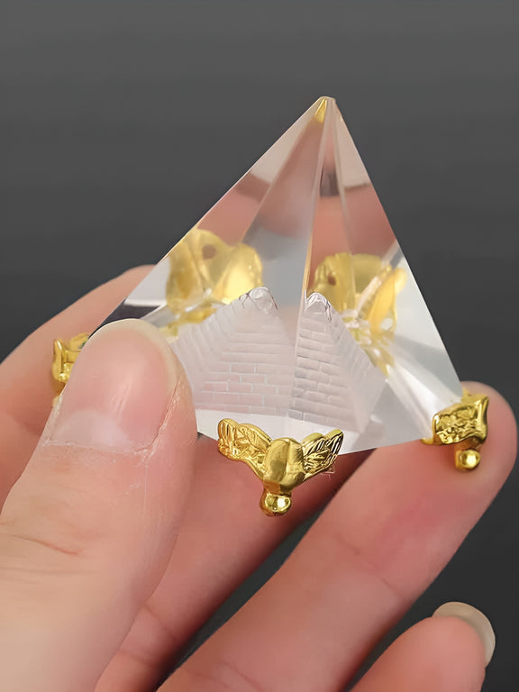Buy | Glass Crystal Pyramid | Tied Ribbons
