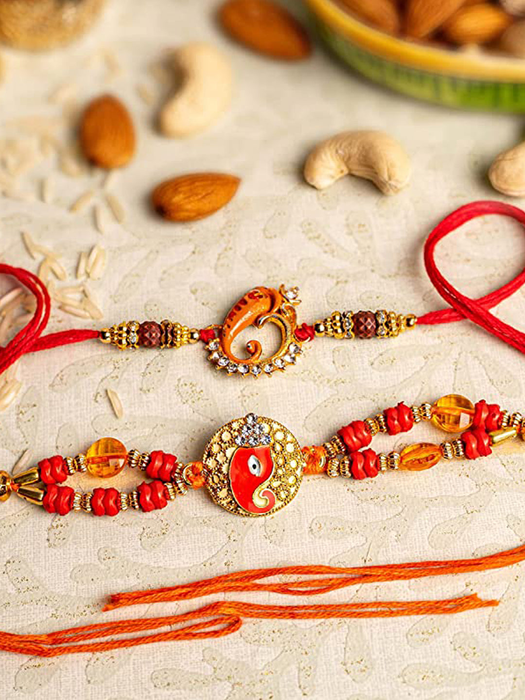 Buy | Rakhi for Brother Set of 2 Rakhi Set Bhai Rakhi with Card and ...