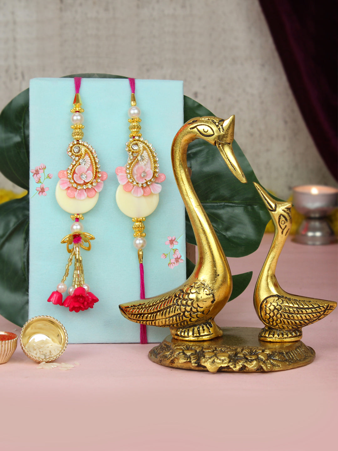 Buy | Rakhi for Brother with Gift Wooden Pen Stand with Pen and ...