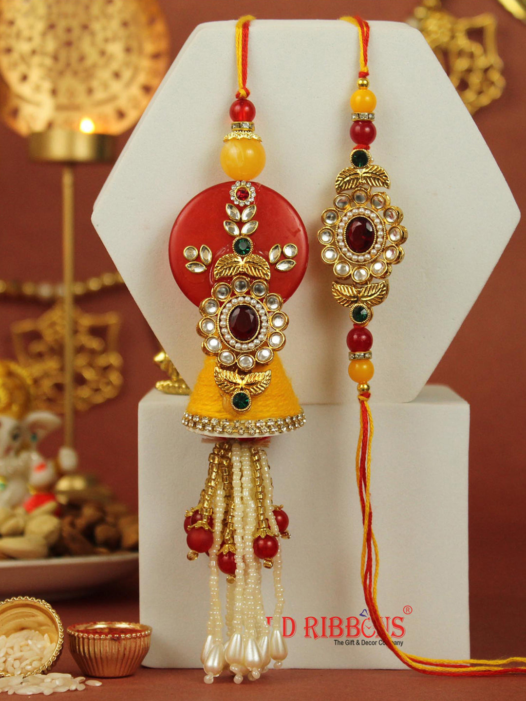 Buy | Bhai Bhabhi Rakhi for Brother and Bhabhi Gift Set with Raksha ...