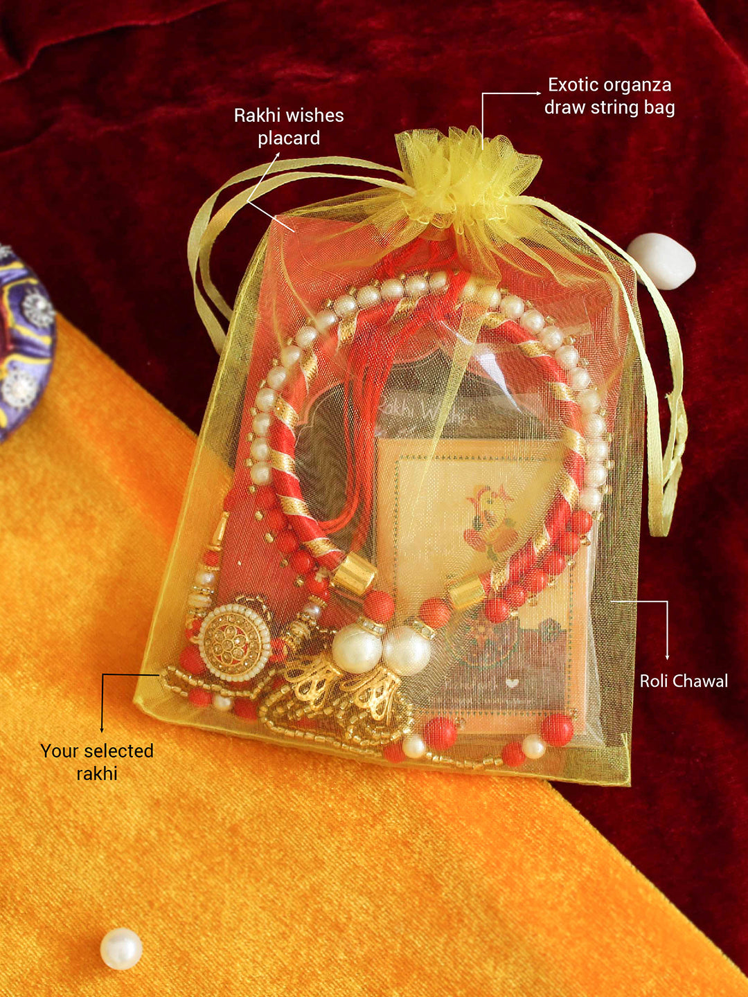 Buy | Rakhi Bhaiya Bhabhi Lumba Rakhi with Mini Greeting Card and Roli ...