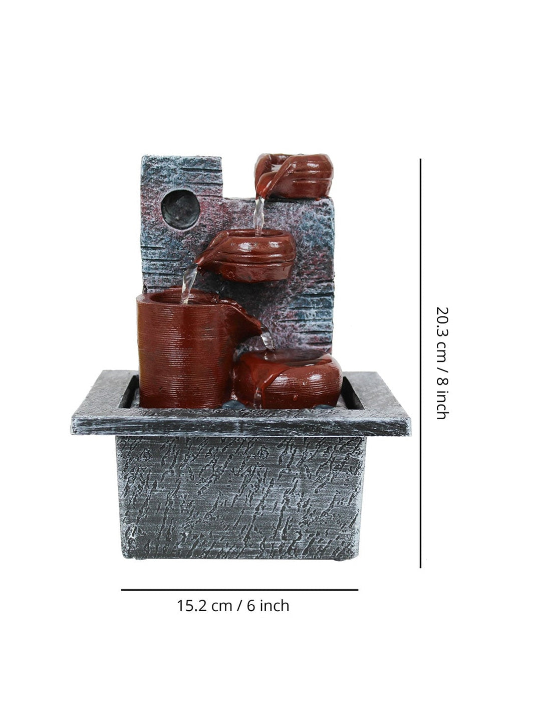 Buy | Grey and Brown Textured Table Top Water Fountain | Tied Ribbons