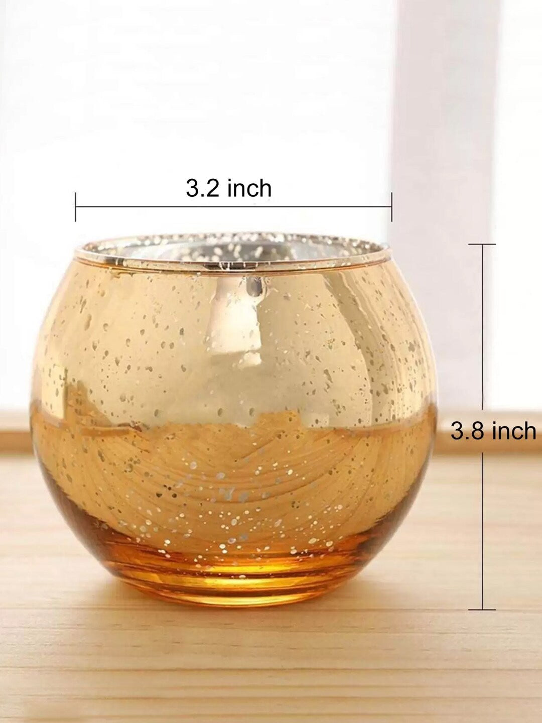 Buy | Set of 3 Gold Decorative Glass Vases | Tied Ribbons